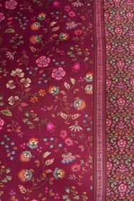 Pip Studio povlečení z broušeného kepru Flora Bangalore - tmavě růžové ve dvou rozměrech (Hřejivé povlečení z broušeného kepru)