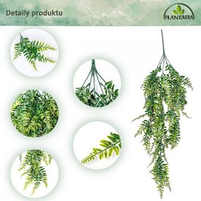 PLANTASIA 81747 Sada umělé závěsné rostliny, 120 cm, 2 ks