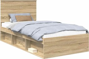 Rám postele s čelo Sonoma 100 x 200 cm Masivní borové dřevo 3411048