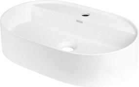Deante Silia, granitové umyvadlo na desku 550x350x125mm, bílá matná, DEA-CQS_AU6B