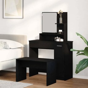Sada toaletního stolu 2 ks Černý dub 86,5 x 35 x 136 cm 3333076