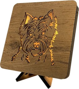 Li-Go "West Highland teriér" lampa 19x19 cm provedení povrchu: jedle