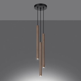 Sollux Lighting Závěsné svítidlo PASTELO 3P dřevo