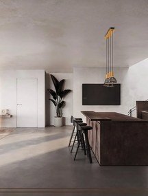 Designový lustr Voi 4 line Šedá