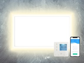 Stropní Infrapanel CEILING LED 660W | WiFi | Výhřevnost 12 m2 | 108x63 cm | LED světlo | Bezdrátový WiFi termostat
