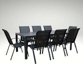 Vikio Venkovní zahradní set 190x90 pro 8 osob DK305-190 antracit