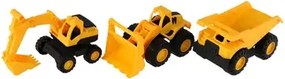 TEDDIES Stavební auta / 3 ks / 12 cm / Plast / Na volný chod