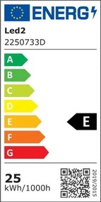 Zápustné LED svítidlo LED2 ZETA L černé 25W 3000K DALI 2250733D