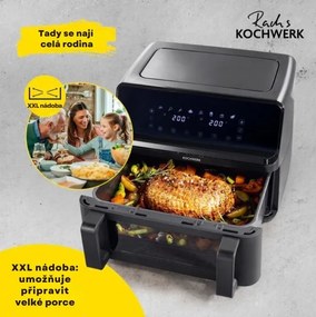 KochWerk Horkovzdušná fritéza s dvojitou komorou 14349 Dual Vario