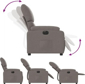 Elektrické polohovací křeslo taupe textil 3204808