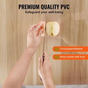 PVC chránič stolu 137,2 × 137,2 cm průhledný plastový o tloušťce 2,0 mm