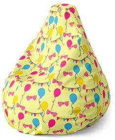 Sablio Sedací vak Pear Nafukovací balonky - 70 x 70 x 95 cm