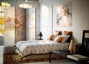 Pokojová zástěna Zaklęte w marmurze - luxusní textura mramoru s zlatým akcentem