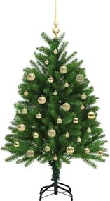 Vánoční stromeček s 150 LED diodami s stojanem Zelená 120 cm PE 3396313