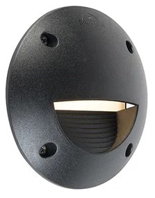 Moderní venkovní nástěnné bodové světlo černé vč. LED IP65 - Leti