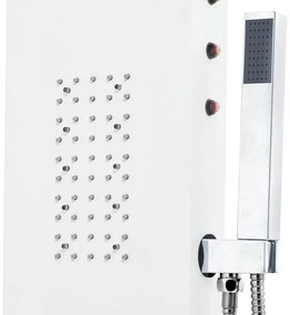 Sprchový panel set hliníkový 20 x 44 x 130 cm bílý,  142995