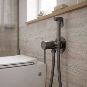 Rea Clif Foss, podomítková bidetová baterie, titanová, REA-B1490