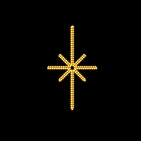 Easy Fix 2D LED světelná hvězda Polaris II., 48 × 63 cm, teple bílá, závěsná, hliník