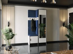 Šatní skříň Roj11 - 106,4x205x39cm bílý + modrý