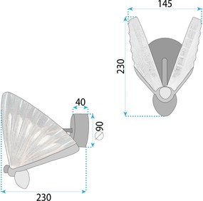 Toolight Toolight, LED nástěnné svítidlo, 5W, 3000K, LHJ104-1W, světlé růžové zlato, OSW-50042