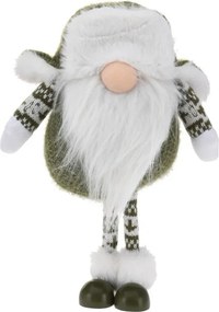 Skřítek s beranicí – zelený 32 cm