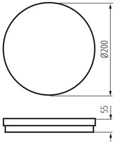 LED svítidlo Kanlux BENO ECO 20W CCT O B černé 20W 3000K/4000K/6500K IP65 38383