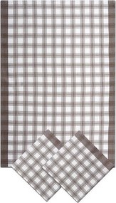 Bambusové utěrky VELKÁ KOSTKA  šedá 50 x 70 cm 3 ks