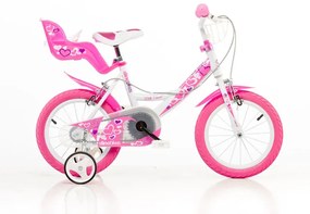 Dino bikes 164RN Bílá, růžový potisk 16" 2022 dívčí kolo
