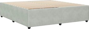 Rám postele bez matrace světle šedý 180 x 200 cm samet 3285024