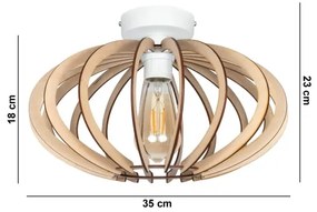 Přisazený lustr EARTH 1xE27/60W/230V bílá/béžová