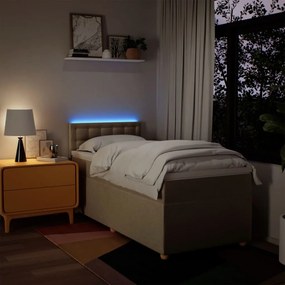 Box spring postel s matrací krémová 80 x 200 cm textil 3288826