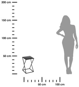 Stojan na květiny LOFT 40x23,5 cm černá