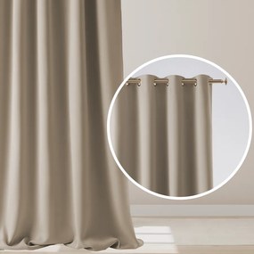 Room99 Hotový závěs na kroužcích AURA Barva: Tmavě šedá/Stříbrná, Velikost: 140 x 250 cm