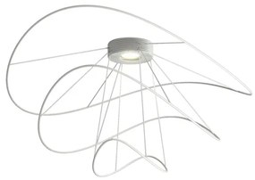 Axolight Hoops 3, bílé stropní svítidlo, 17,5W LED 3000K stmívatelné, prům. 100cm, výška 51cm