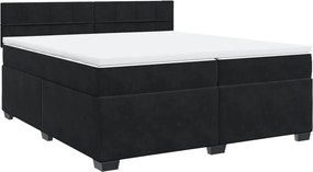 Box spring postel s matrací černá 200x200 cm samet 3288704