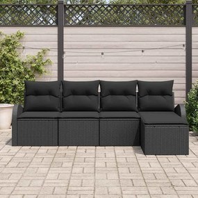 Set pohovek 5 ks Černá polyratan 3354672