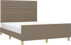 Rám postele bez matrace taupe 140 x 200 cm textil 3125142