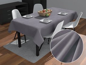 Biante Sametový obdélníkový ubrus Velvet Premium SVP-013 Šedý 100x140 cm