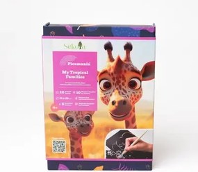 SEKOIA Škrábací sada Safari zvířátka / 10 obrázků / od 4 let