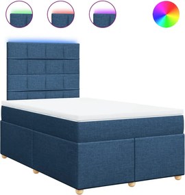 Box spring postel s matrací modrá 120x200 cm textil 3293553