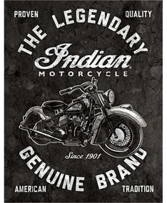 Plechová cedule Indian Motorcycles - Legendary 40 cm x 32 cm