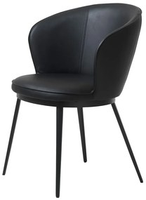 Designová židle Danika černá - ekokůže