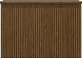 Mexen Rivel, koupelnová skříňka 70 cm s horní deskou, 1 zásuvka, drážkovaná, ořech, 91A20-07047-1-BFC86