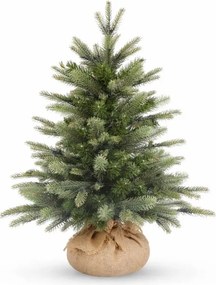 Umělý vánoční stromek 80 cm, smrček Penny s 2D a 3D jehličím v jutovém obalu