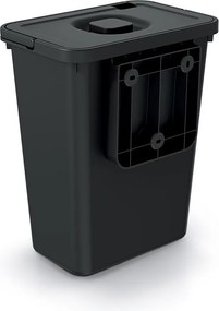 Odpadkový koš System Flad s víkem 10 L černý