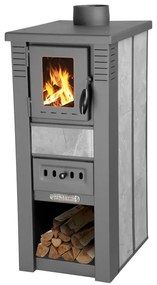 Krbová kamna Pro Lava Ceramic, 6,5 kW, 120 mm, šedá