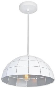 Top Light | Top Light Apolo 30B - Lustr na lanku 1xE27/40W/230V bílá/stříbrná | TP1605
