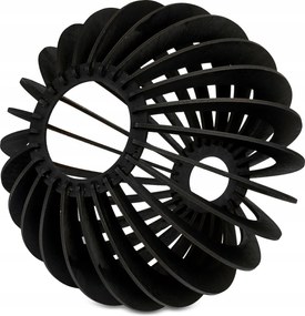 Stínidlo pro lustrovou lampu, dřevěná koule, černé
