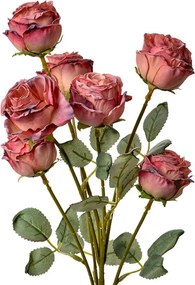 Růžová umělá větvička růže Rose pink - 8*8*55 cm
