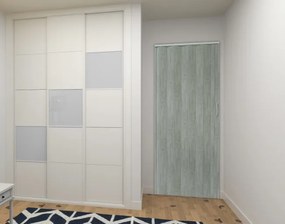 Skládací dveře 001P imitace betonu 90 cm